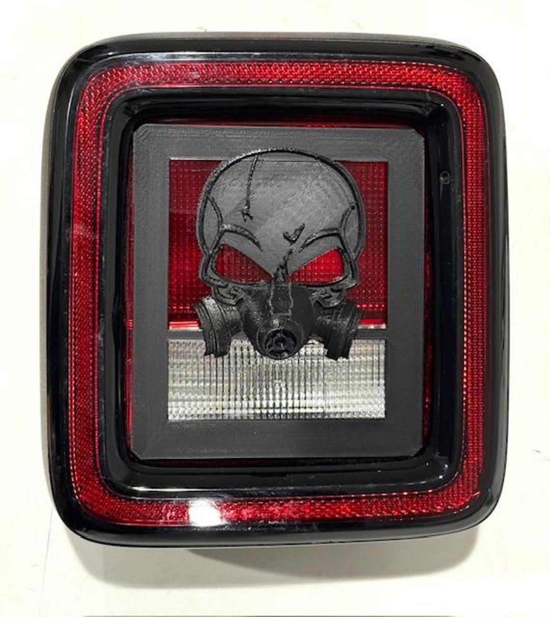 Skull Gas Mask Version in 3D - Black for Jeep Wrangler JK/JKU/JL Rear ...