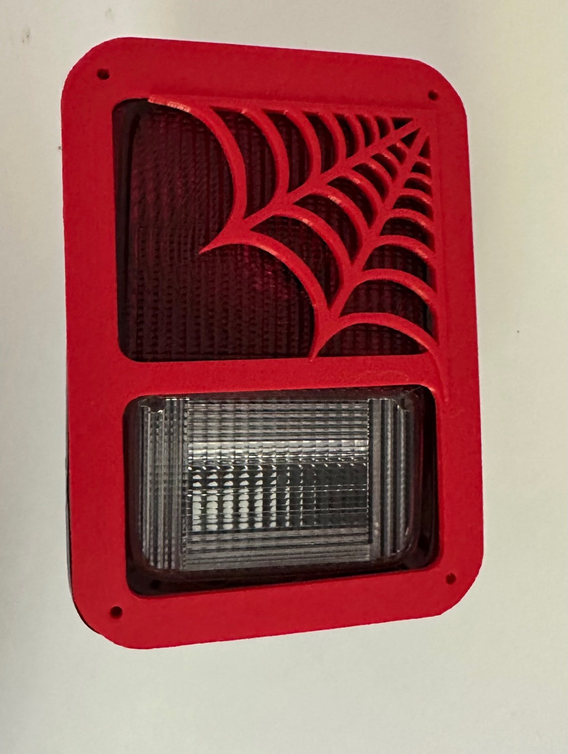 Spider Web Corner in 3D - RED for Jeep Wrangler JK/JKU Rear Tail Light ...