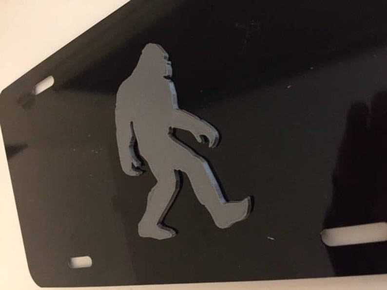 BigFoot 3D Version Unique License Plate INSERT Black with | Etsy
