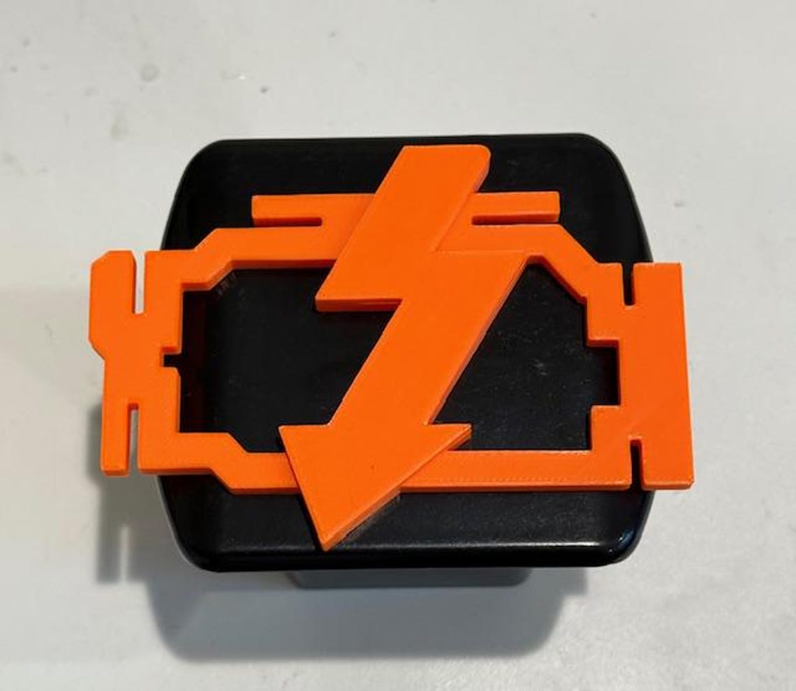 Check Engine Light Funny Logo in 3d - Black With Various Colors 2 Inch ...