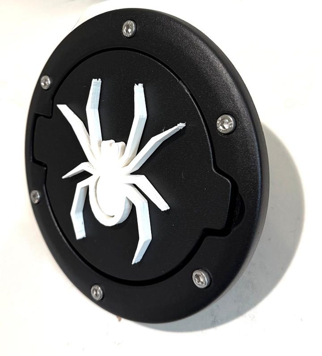 Widow Spider Version 3D- Black With White for Jeep JK/JKU Flag Gas Cap ...