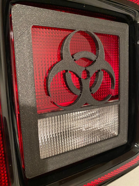 Biohazard Logo in 3D Black for Jeep Wrangler JK/JKU/JL Rear | Etsy