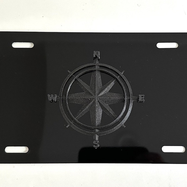 Compass License Plate - Etsy
