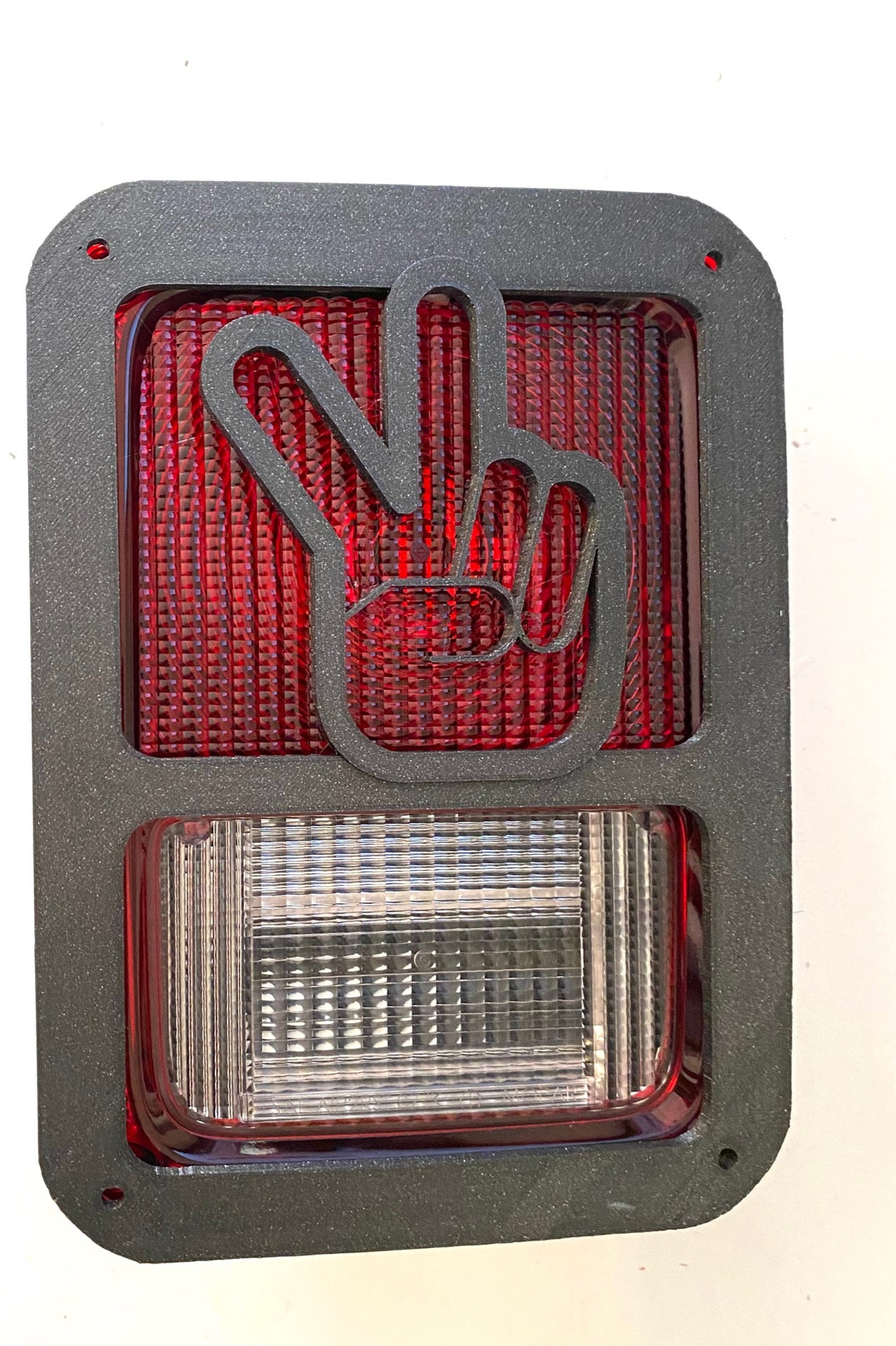 Peace Finger Sign in 3D Black for Jeep Wrangler JK/JKU Rear - Etsy