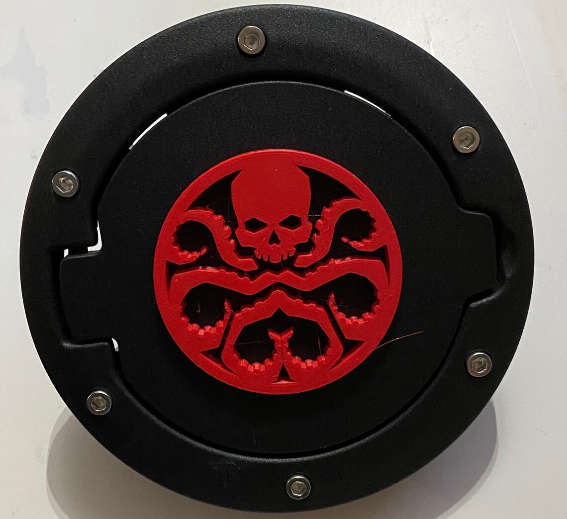 Hydra Octopus en 3D - Noir avec RED Pour Jeep Wrangler JK / JKU drapeau ...