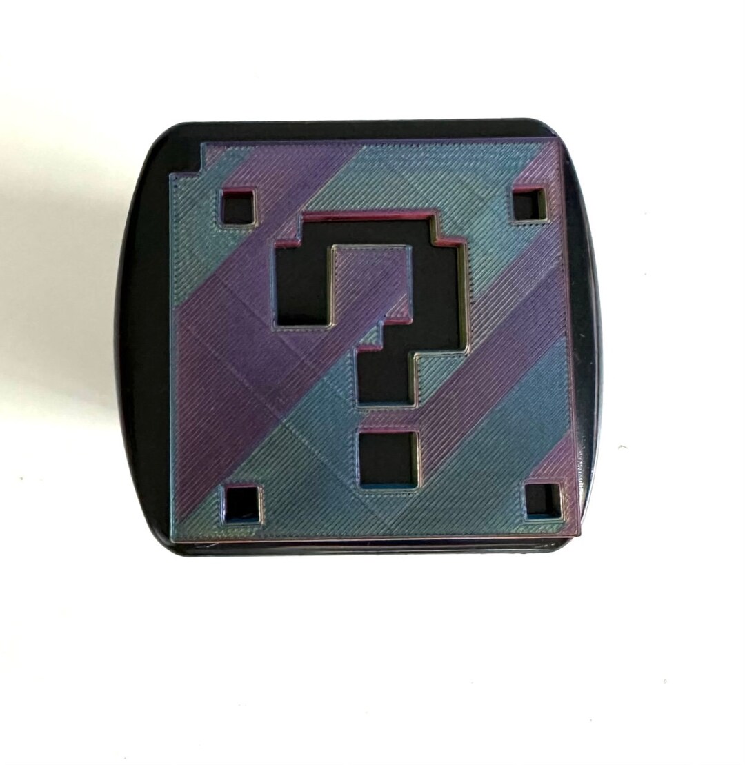 Question Mark Box 8bit in 3d Black With Zinc Color 2 Inch Trailer Hitch ...