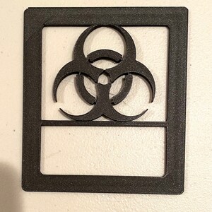 Biohazard Logo in 3D - Black for Jeep Wrangler JK/JKU/JL Rear Tail ...