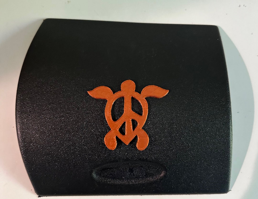 Honu Turtle Peace in 3D Blk W Orange for Jeep Wrangler JK 2007-2017 ...