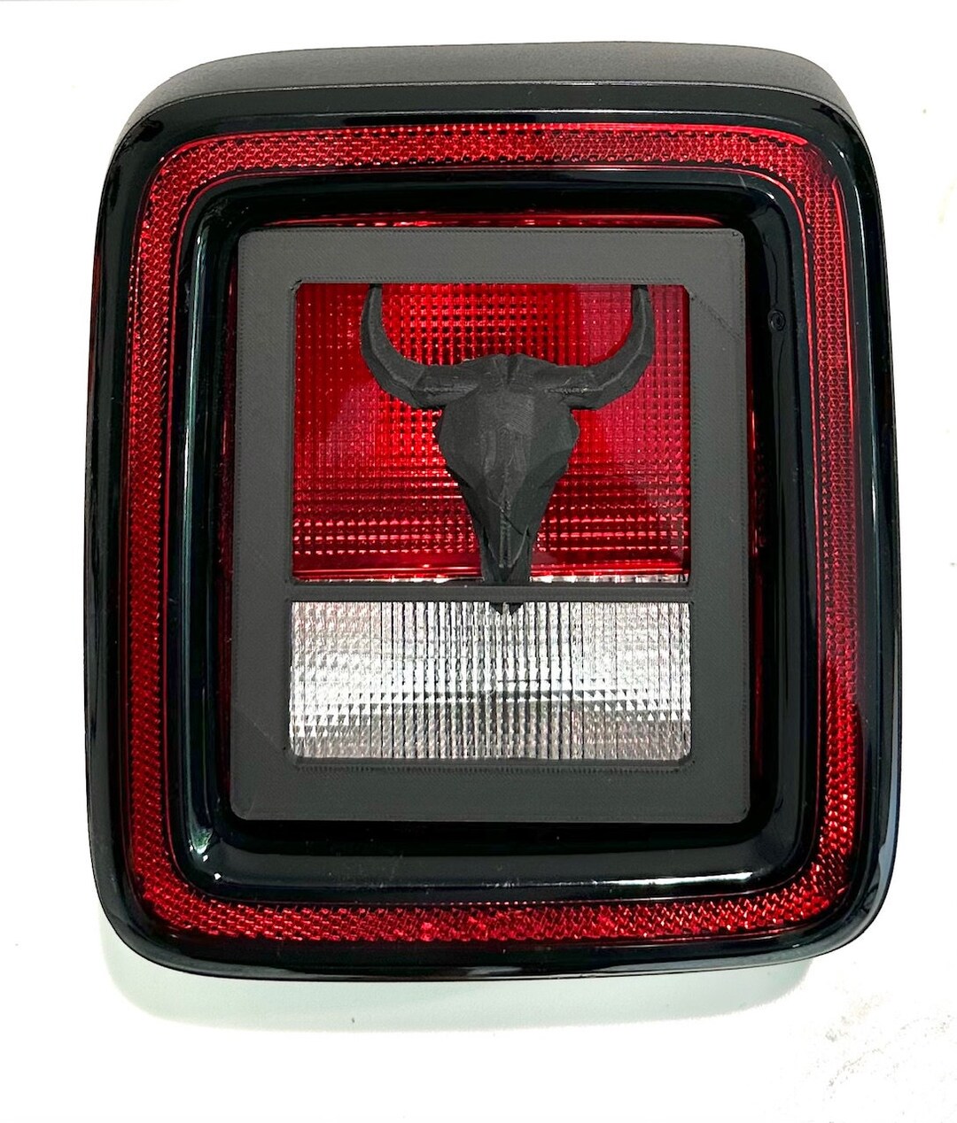 Cyber Bison Buffalo in 3D - Black for Jeep Wrangler JK/JKU/JL Rear Tail ...