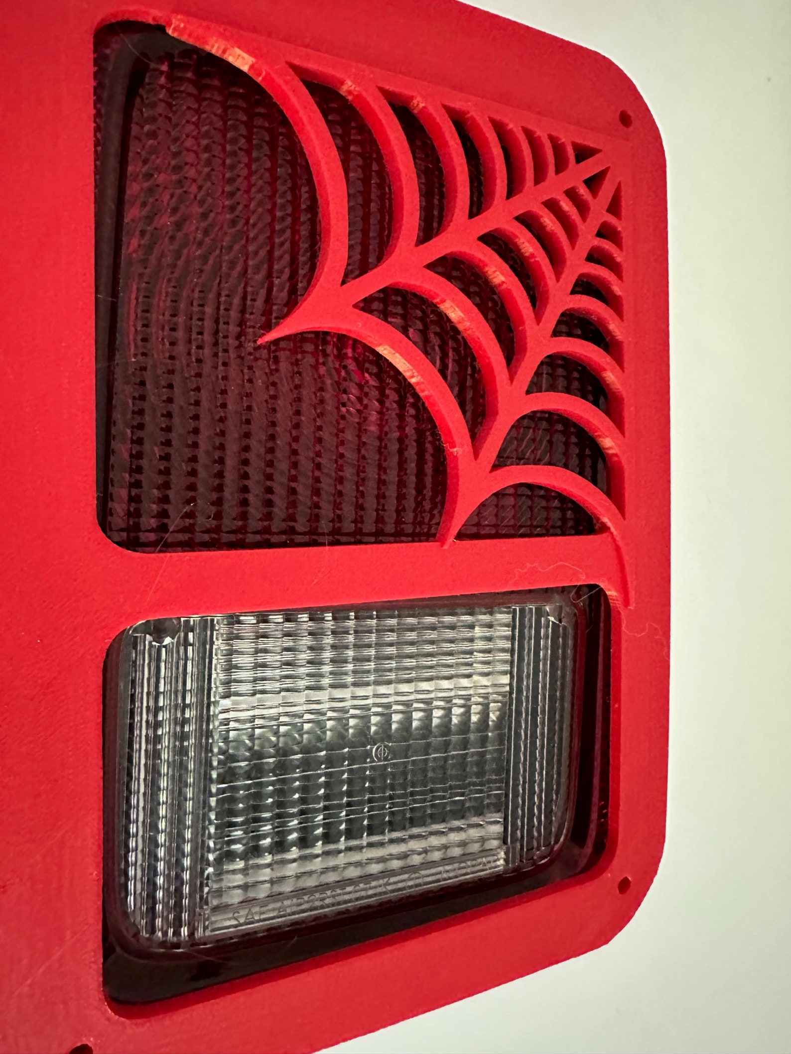 Spider Web Corner in 3D - RED for Jeep Wrangler JK/JKU Rear Tail Light ...