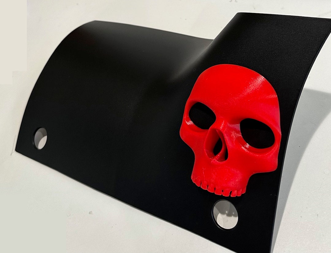 Scary Skull Face in 3d Blk W Red for Jeep Wrangler JL JLU & Jeep ...