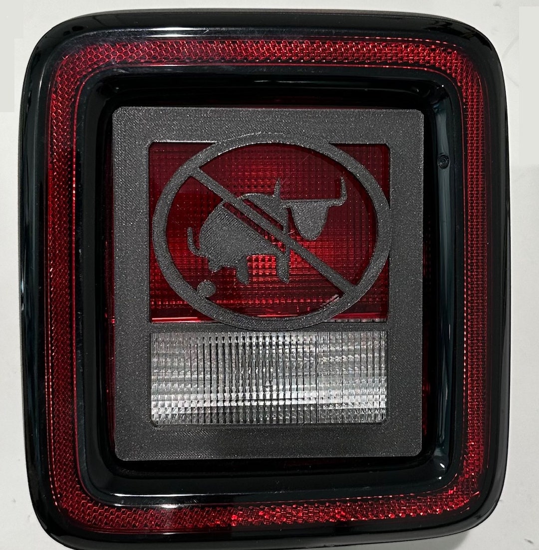 No Bull Poop in 3D - Black for Jeep Wrangler JK/JKU/JL Rear Tail Light ...
