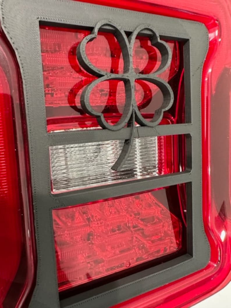 Four Leaf Clover Heart Style in 3D for Jeep Wrangler Led Version JK/JKU ...