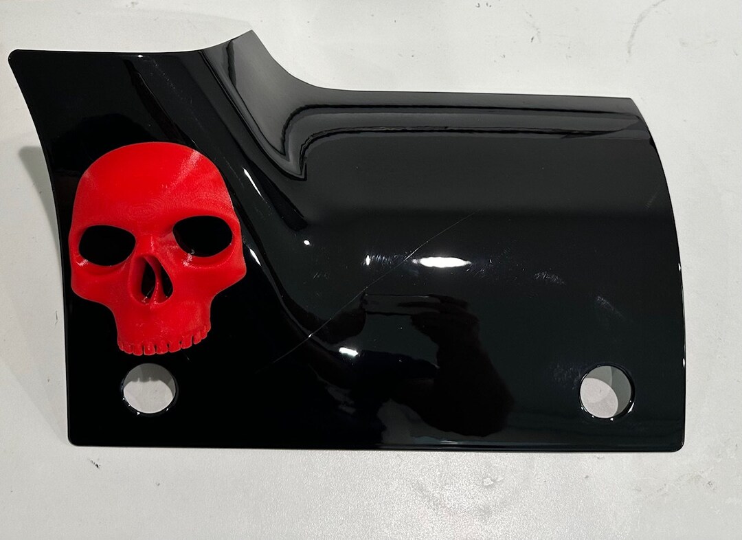 Scary Full Skull in 3D Black W Red for Jeep 4XE 2021-2024 JL JLU & Jeep ...