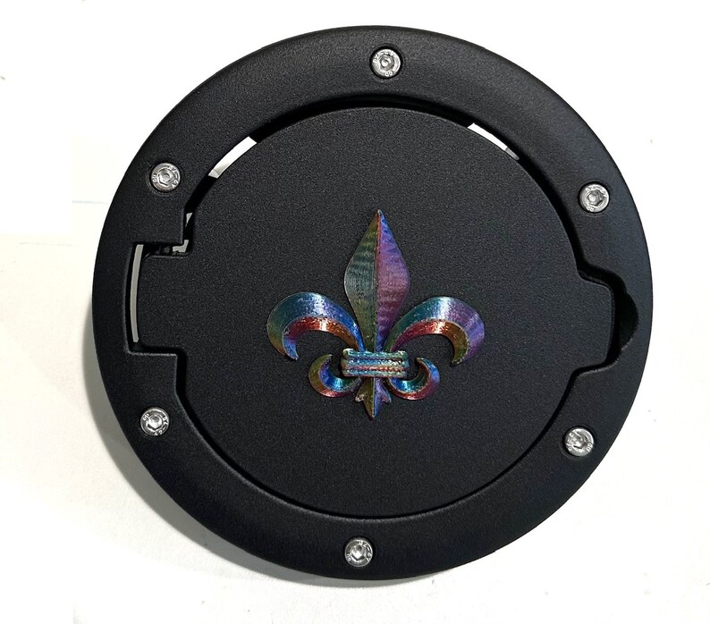 Fleur De Lis Royal Symbol in 3D Black W Various Colors for Jeep JK/JKU ...