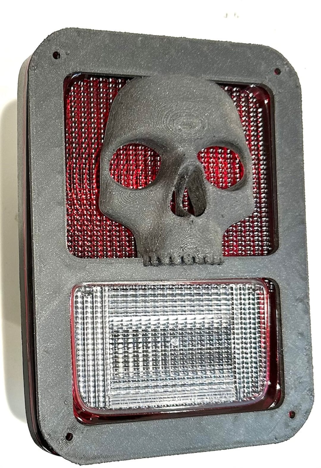 Scary Skull in 3D - Black for Jeep Wrangler JK/JKU Rear Tail Light ...