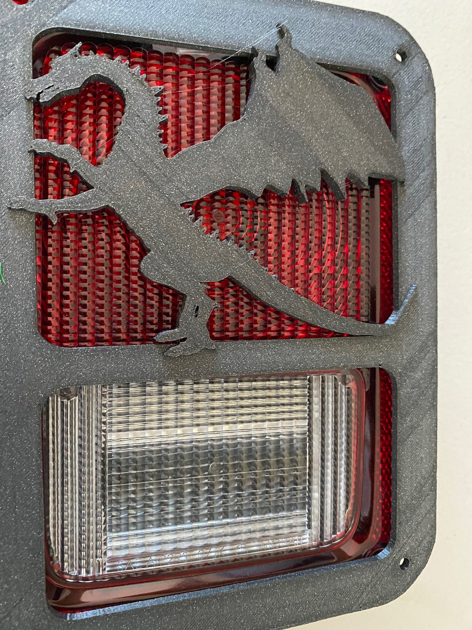 Custom Design in 3D - Black for Jeep Wrangler Tail Light Covers ...