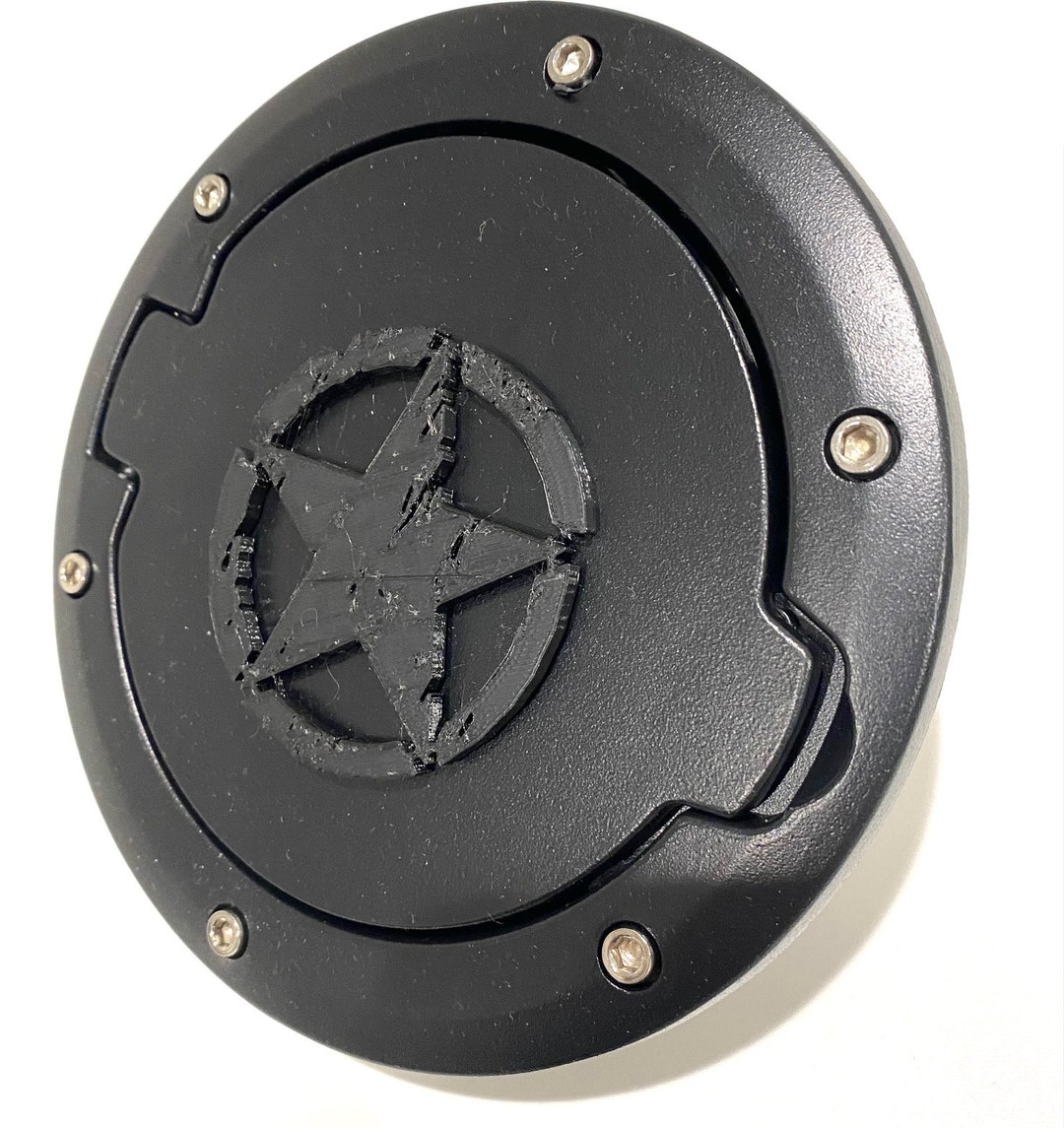 Rugged Army Star in 3d Blk With Black for Jeep JK/JKU Flag Gas Cap ...