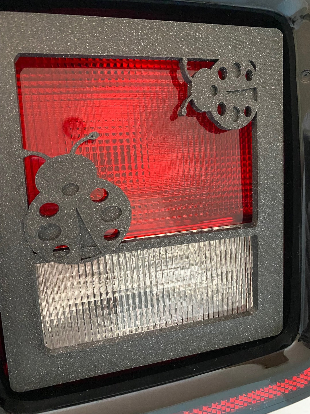 Very Cute Ladybug in 3D - Black for Jeep Wrangler JK/JKU/JL Rear Tail ...