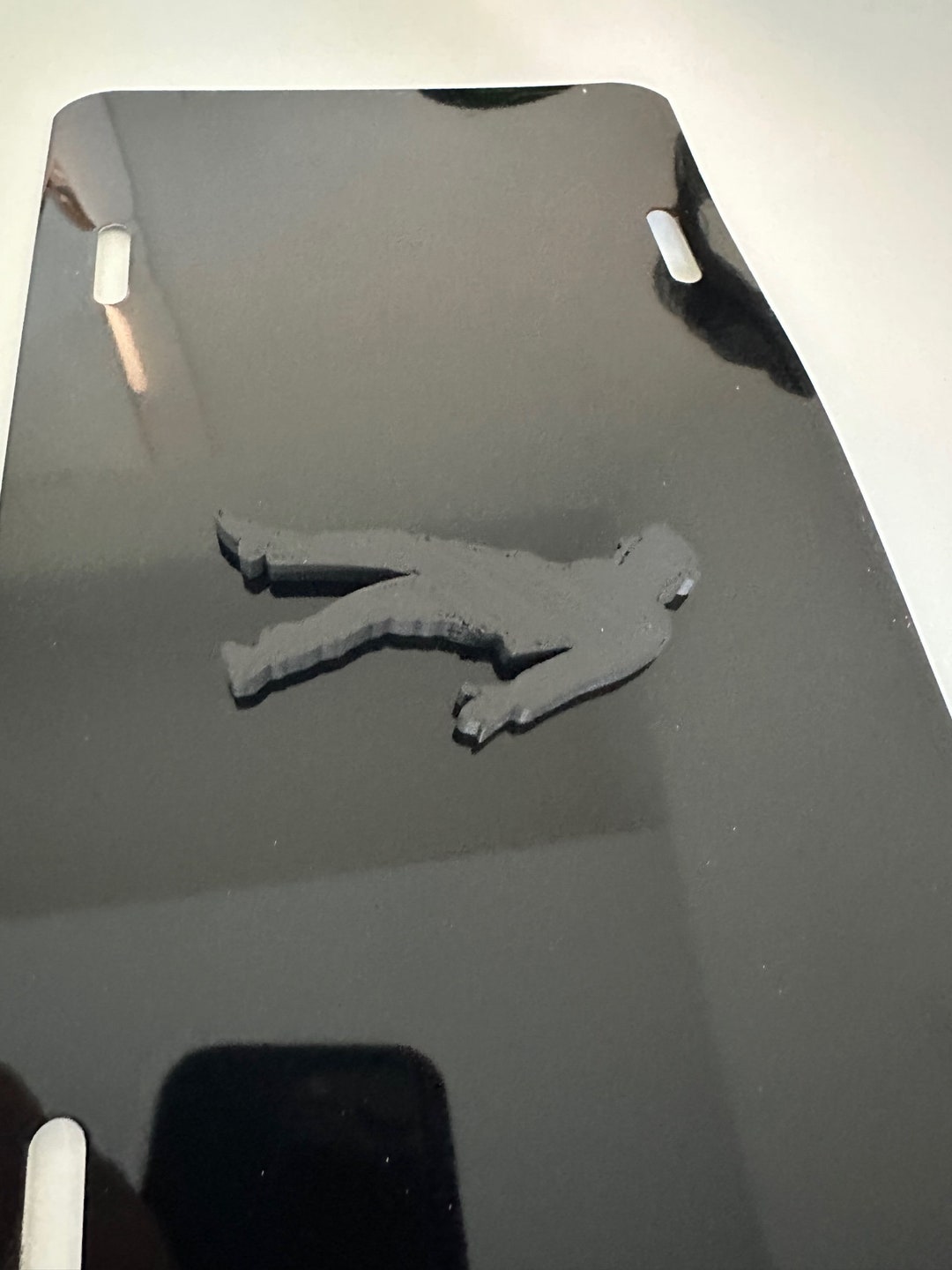 Break Dancer Mj in 3D- License Plate INSERT Black With Black Automotive ...