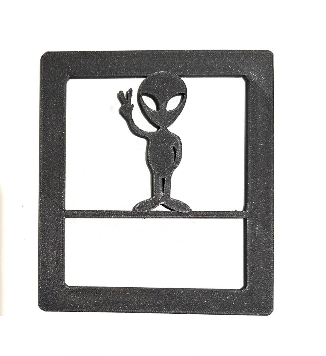 Alien Martian Peace Sign in 3D - Black for Jeep Wrangler JK/JKU/JL Rear ...