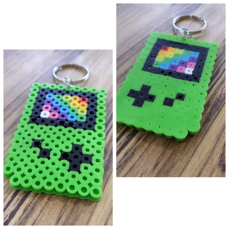 Gameboy Keychain Made With Perler Beads - Etsy