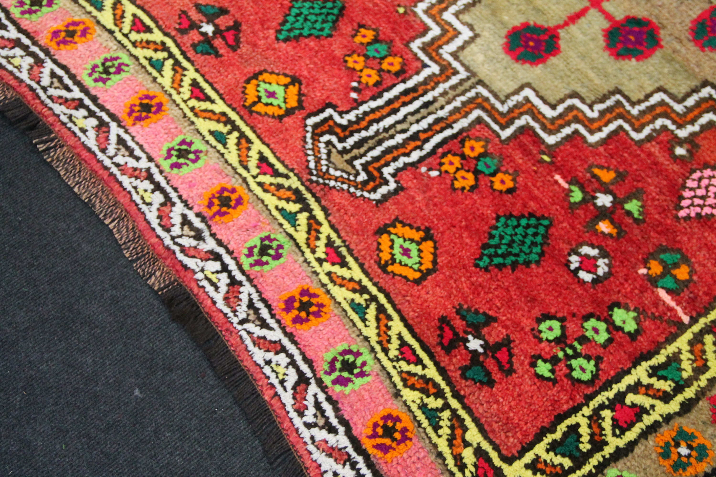 Colorful Boho Rug 3.6 x 7.2 ft Handmade Wool Rug Turkish | Etsy