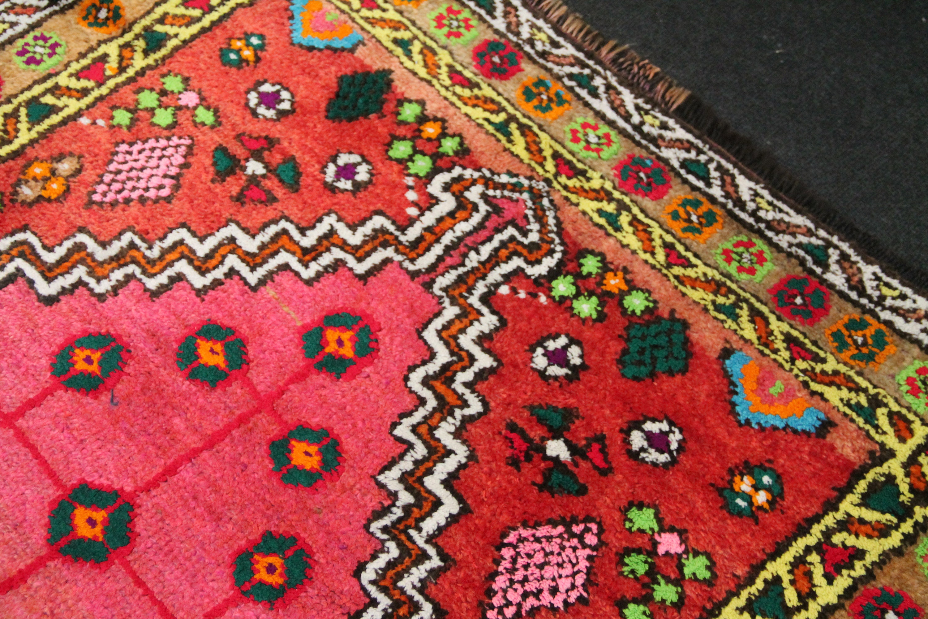 Colorful Boho Rug 3.6 x 7.2 ft Handmade Wool Rug Turkish | Etsy