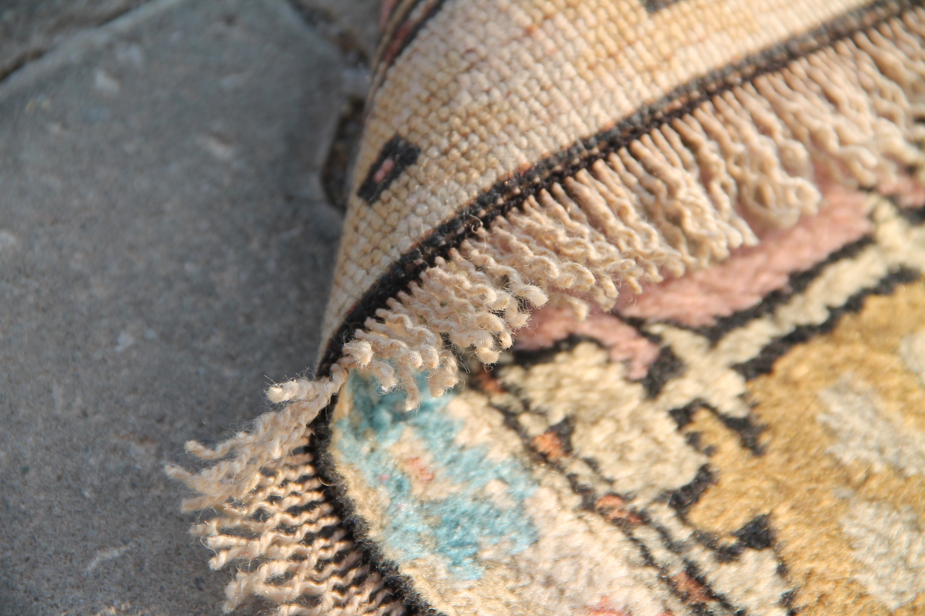 Brown And Pink Rug 3.0 x 4.6 ft Rug Wool Rug Vintage Area | Etsy