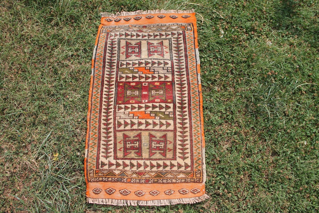 Small Turkish Rug, 1.5 X 2.9 Ft Rug, Mini Rug, Handmade Rug, Vintage ...