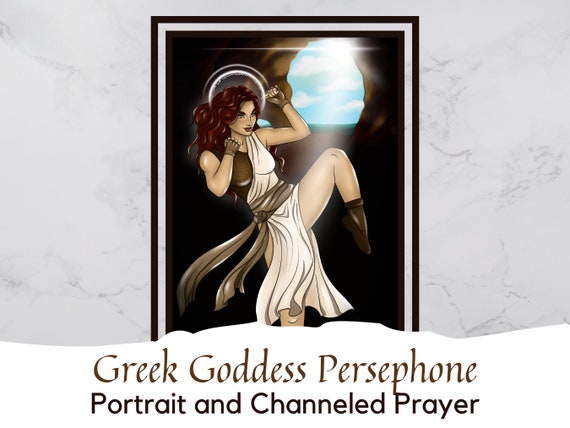 Greek Goddess Persephone Digital Portrait and Channeled - Etsy