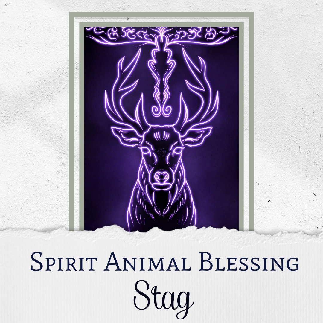 Stag Spirit Animal Blessing - Digital Art - Etsy