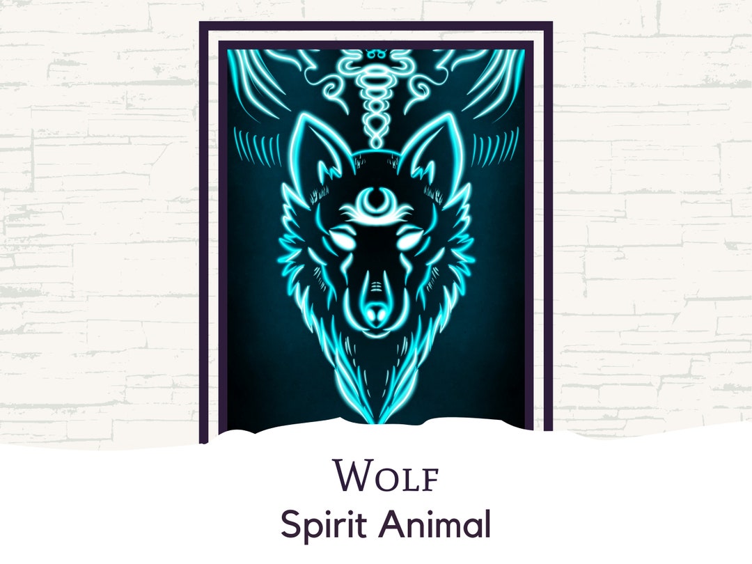 Wolf Spirit Animal Blessing - Digital Art - Etsy