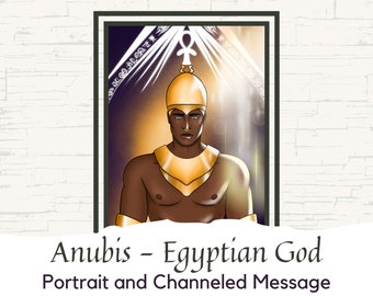 Anput Portrait Digital Art With Channeled Message Egyptian | Etsy