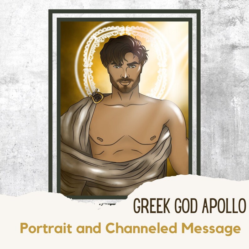 Apollo - Greek God - Digital Portrait and Channeled Message - Etsy