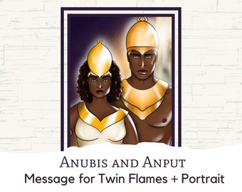 Anput Portrait Digital Art With Channeled Message Egyptian | Etsy