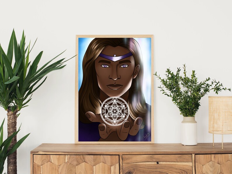 Archangel Metatron Angelic Art Digital Portrait - Etsy