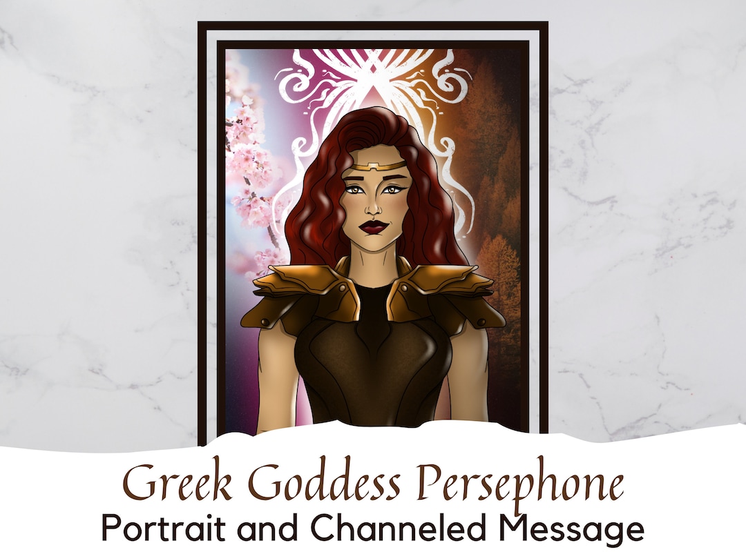 Greek Goddess Persephone - Digital Portrait and Channeled Message - Etsy