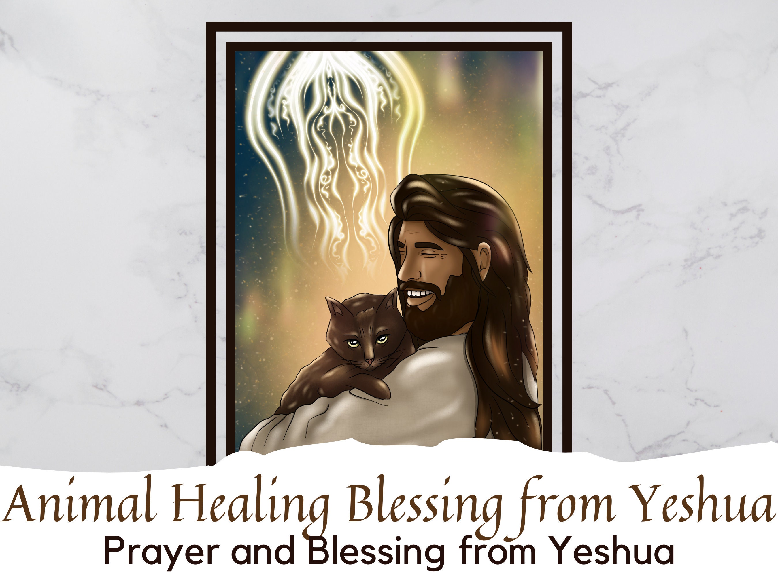 Animal Healing Blessing From Yeshua (digital Art) | Instant Download ...