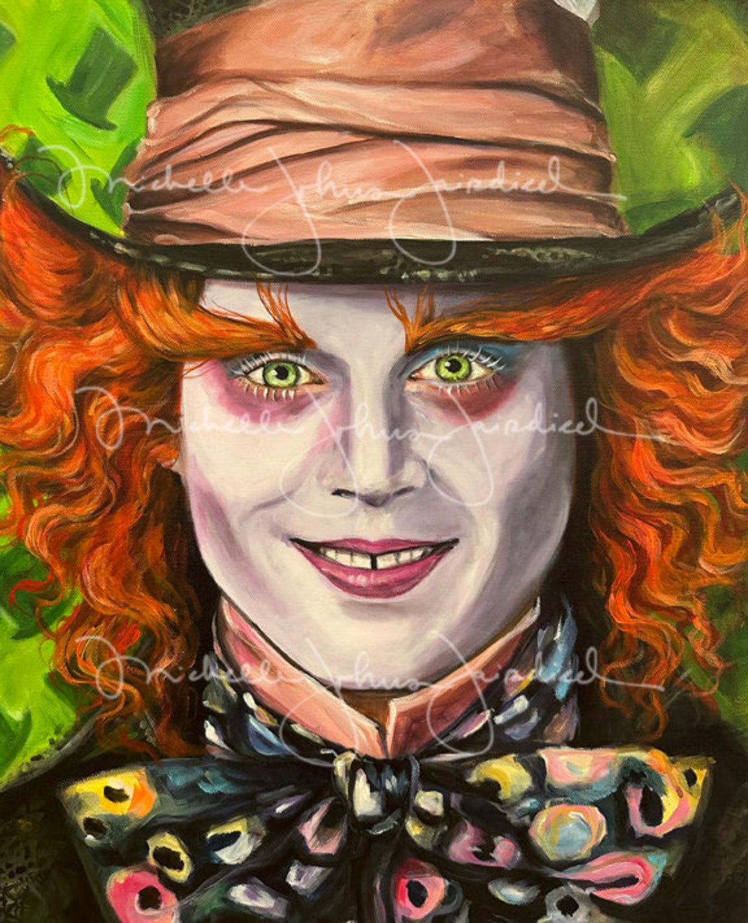 Mad Hatter 8"x10" Artist Signed Fine Art Canvas Print - Etsy