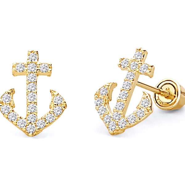 Anchor Earrings - Etsy
