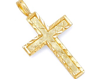 Diamond Cut Gold Cross - Etsy