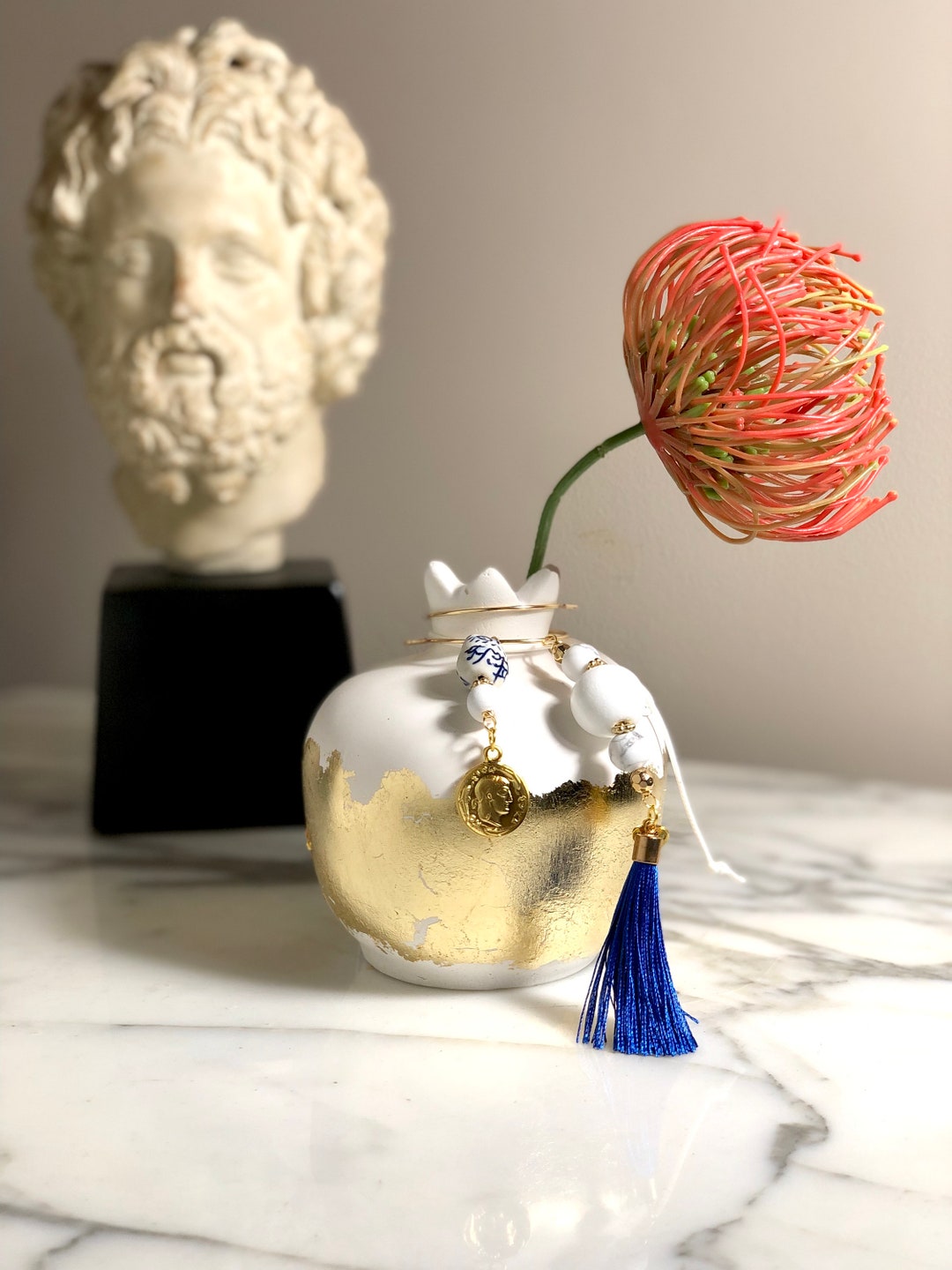 Gold Leaf RODI Pomegranate Home Decor - Large, Wise Owl, Royal Blue ...
