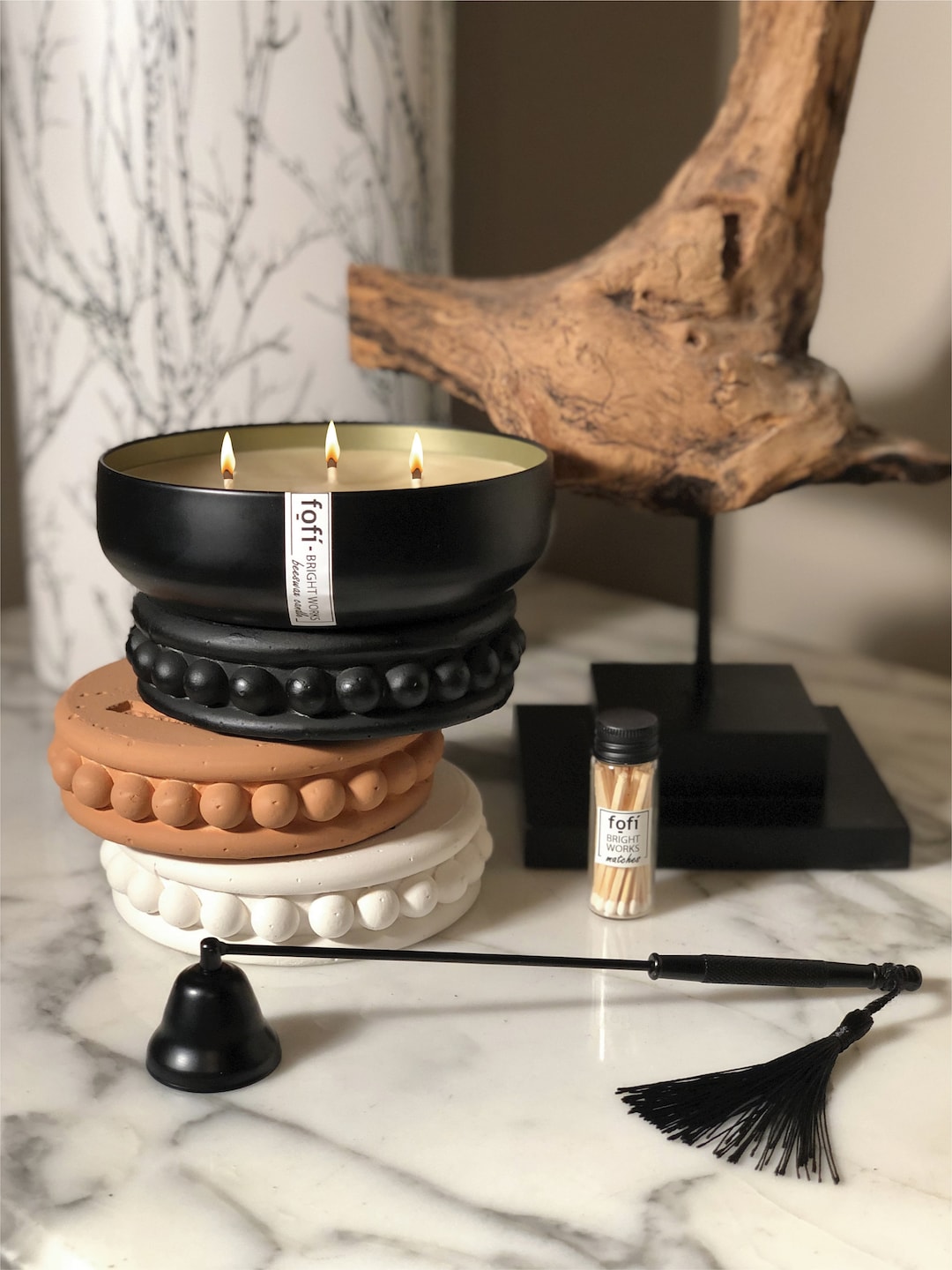 Candle WOOD HEARTH Luxury Scented Home Fragrance, 100% Natural Beeswax ...