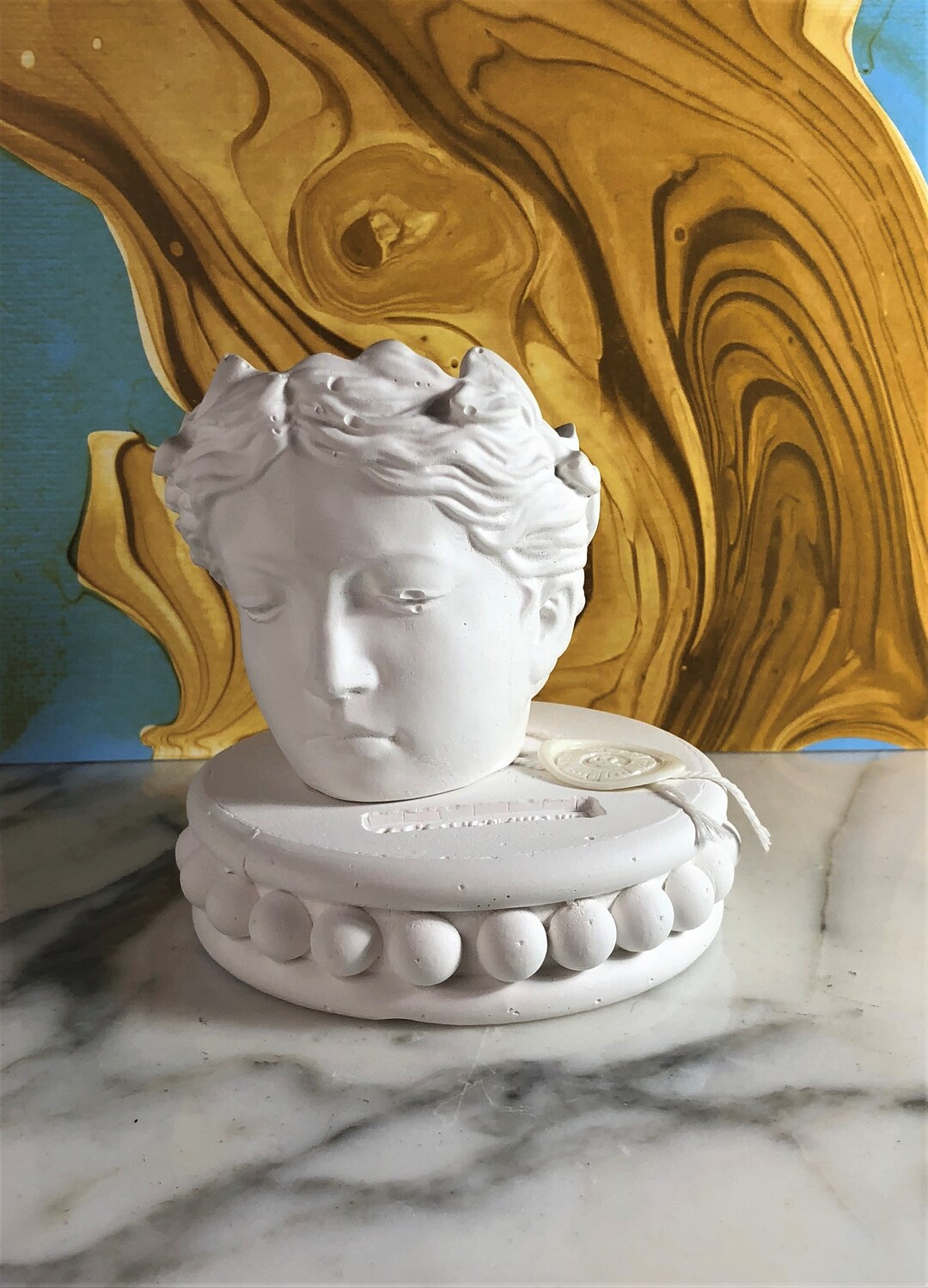 Grecian Bust 'aglaea' Luxury Scent OLIVE WREATH Home Fragrance, Beeswax ...