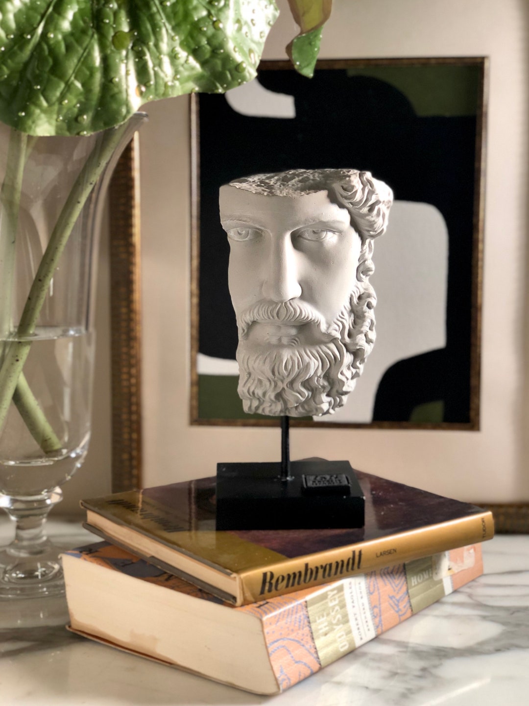 ZEUS STATUE Home Decor Gray Cement Antique Sculpture, Greek Roman God ...