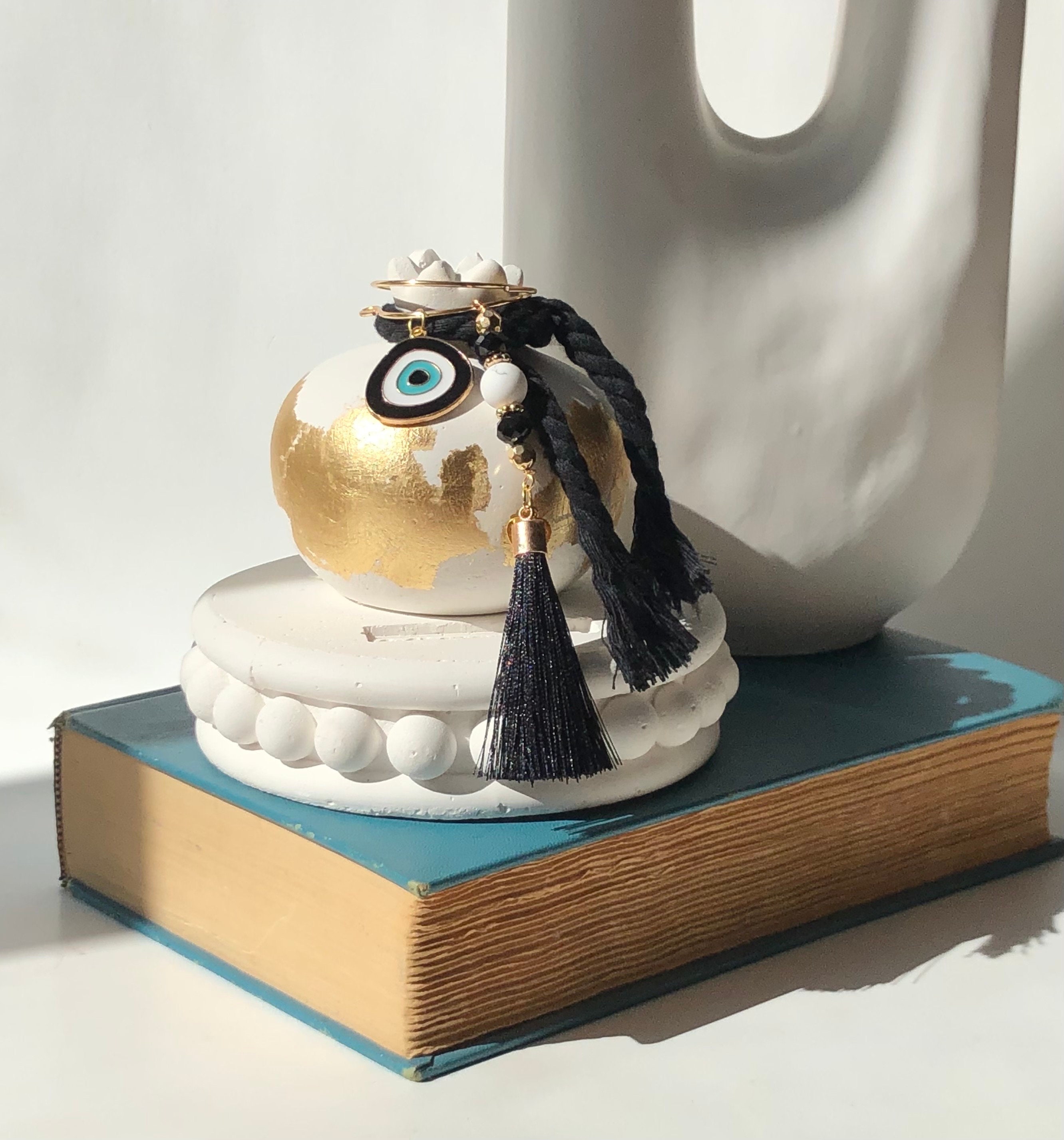POMEGRANATE RODI Gold Leaf Home Decor Petite, Good Luck Gift, Black ...