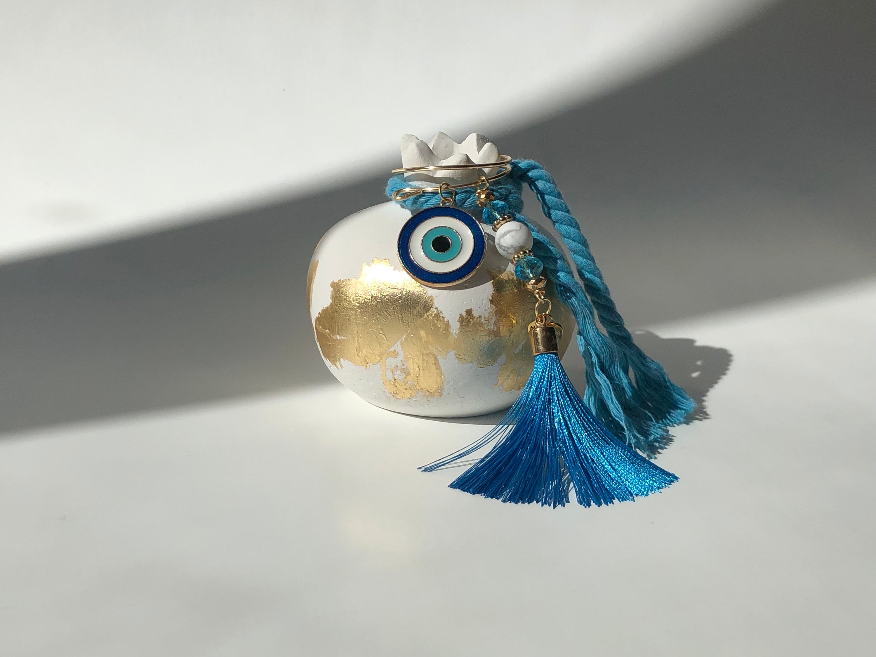 POMEGRANATE RODI Gold Leaf Home Decor - Petite, Good Luck Gift, Blue ...