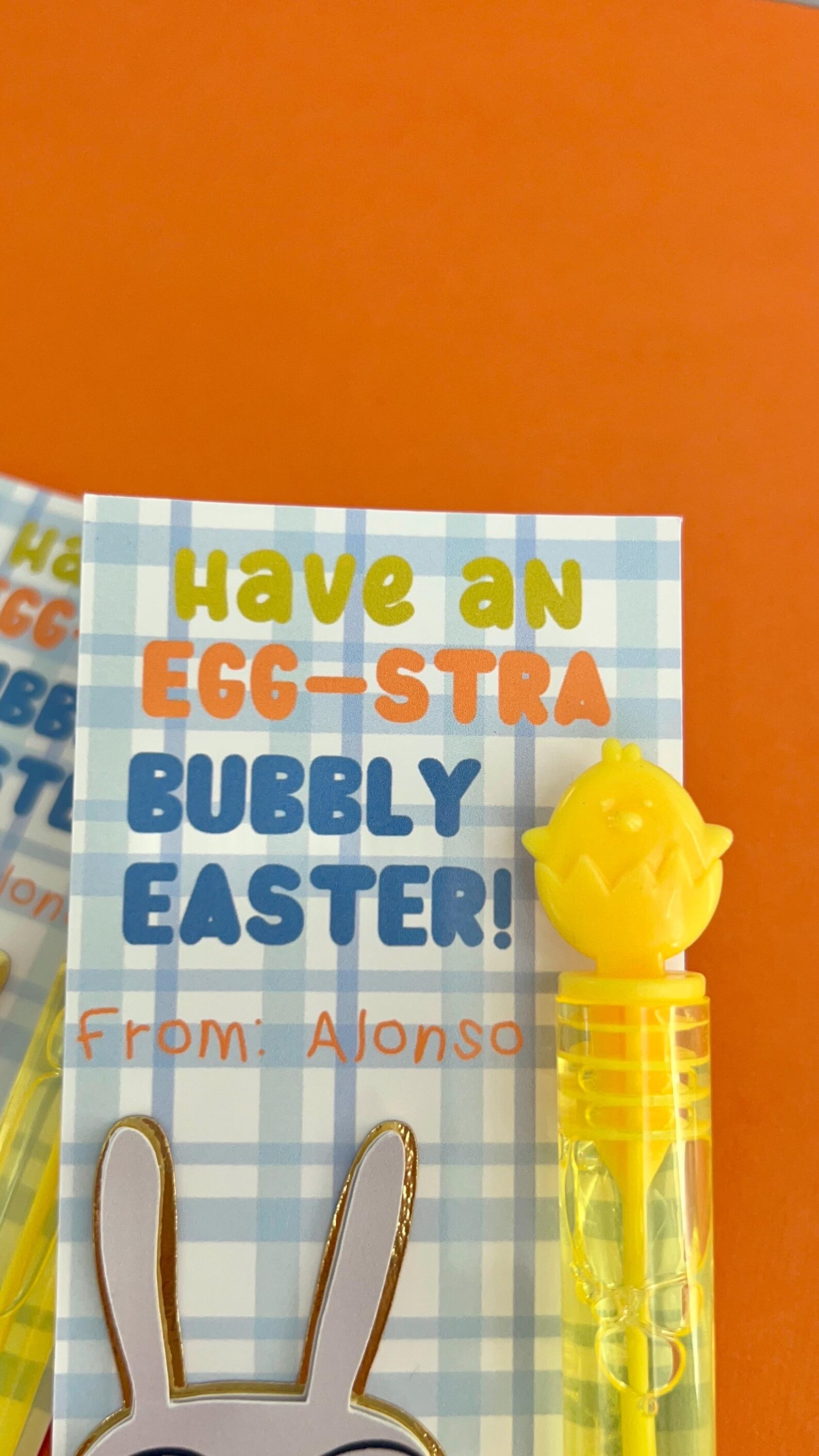 Easter Bubbles Card | Easter Gift | Bunny Bubbles Holder |easter Favor | Easter Class Gift| Kids ...