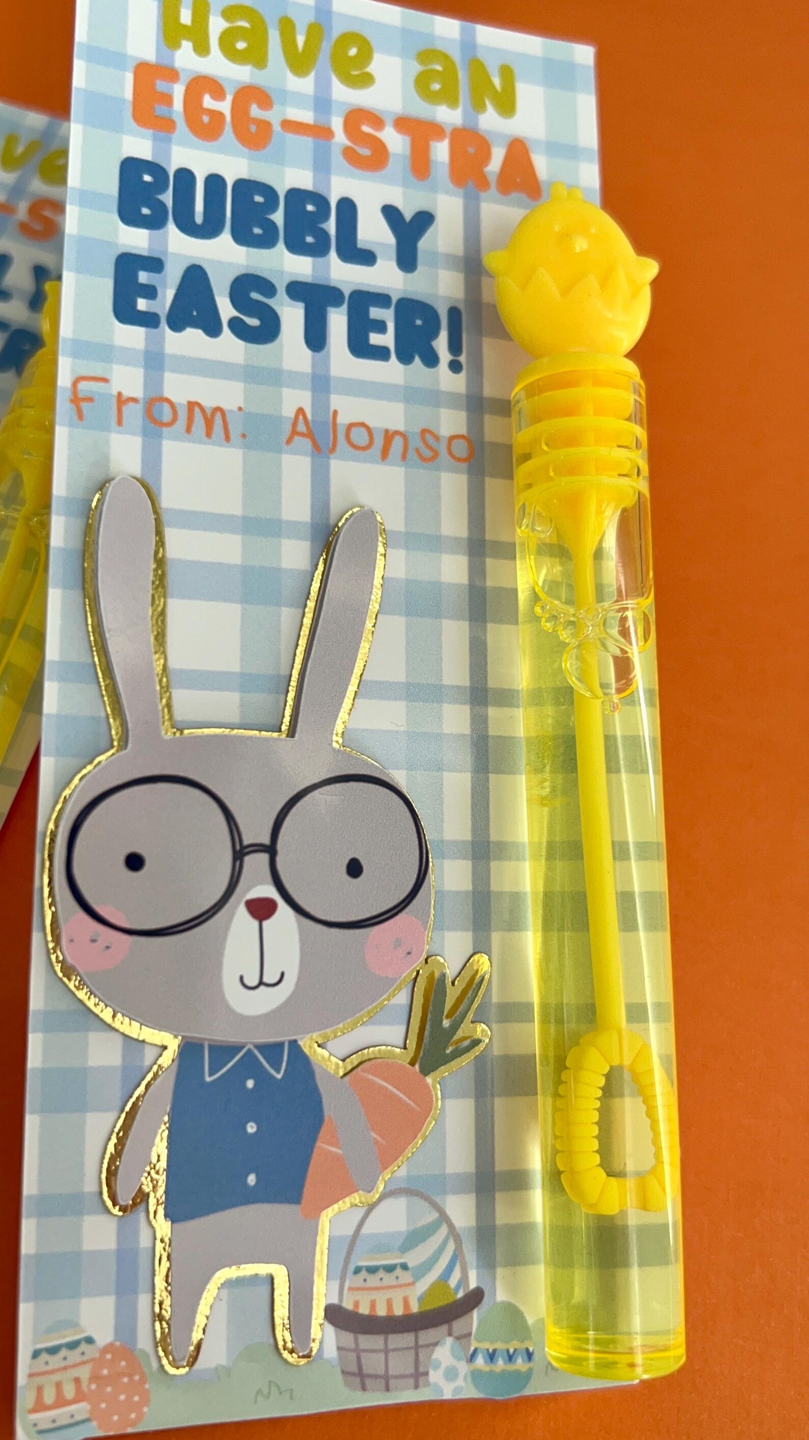 Easter Bubbles Card | Easter Gift | Bunny Bubbles Holder |easter Favor | Easter Class Gift| Kids ...